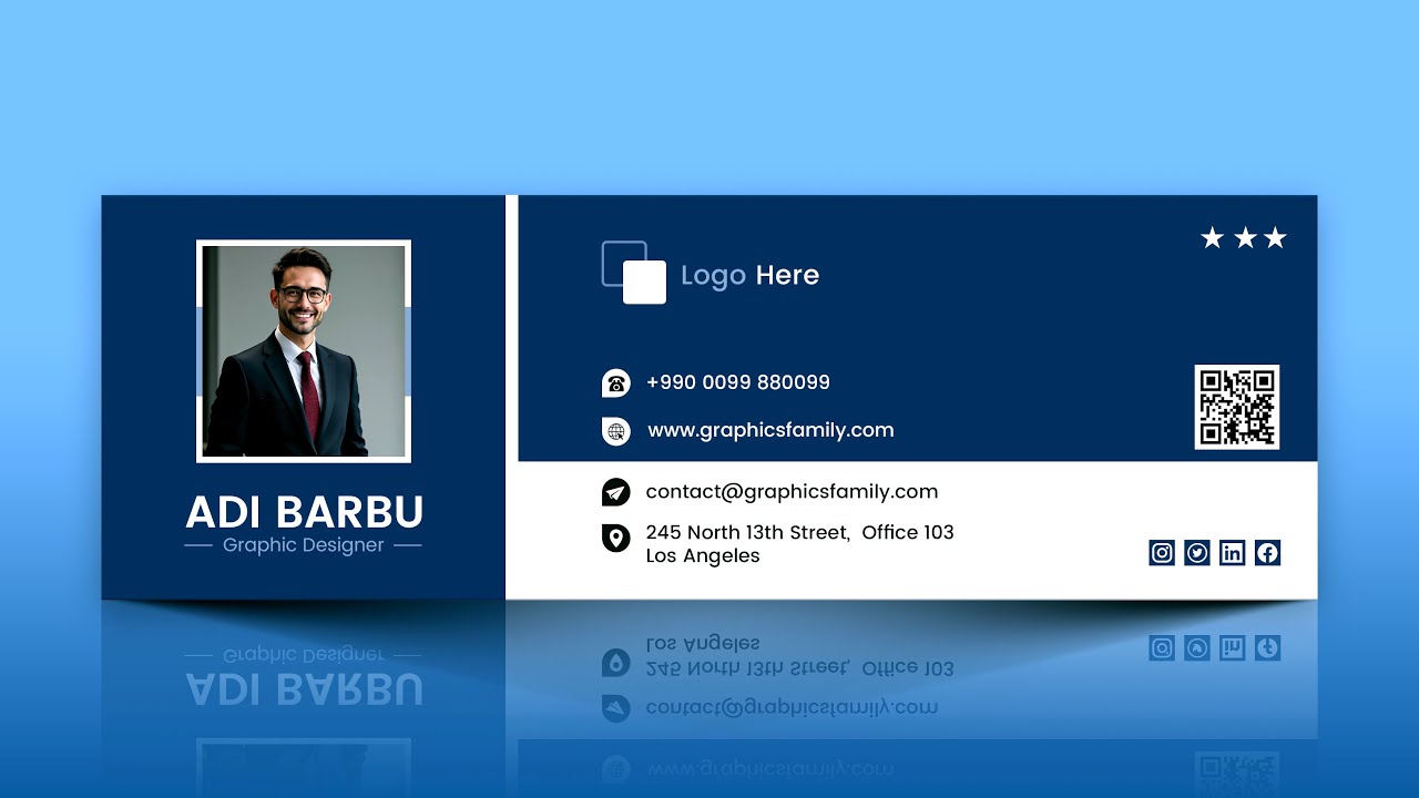Photoshop Email Signature Design | Modern & Professional Look - YouTube
