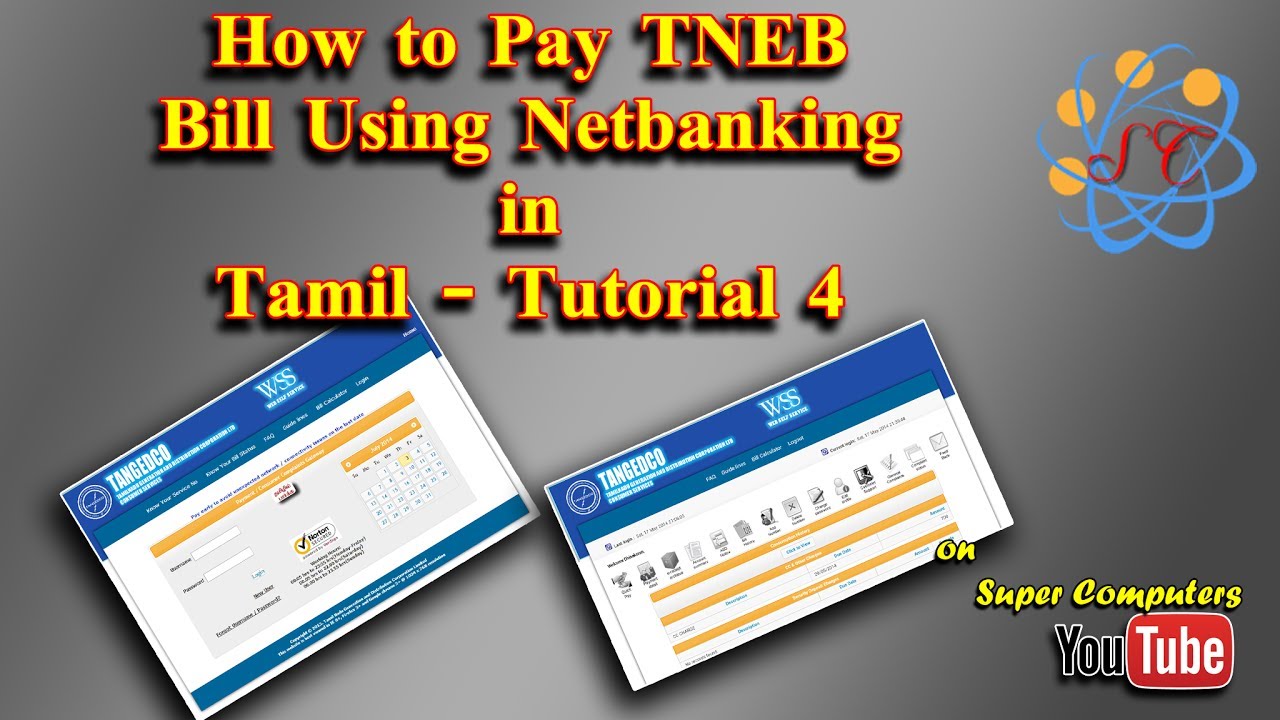 How to Pay TNEB Bill Using Netbanking in Tamil - Tutorial 4 - YouTube