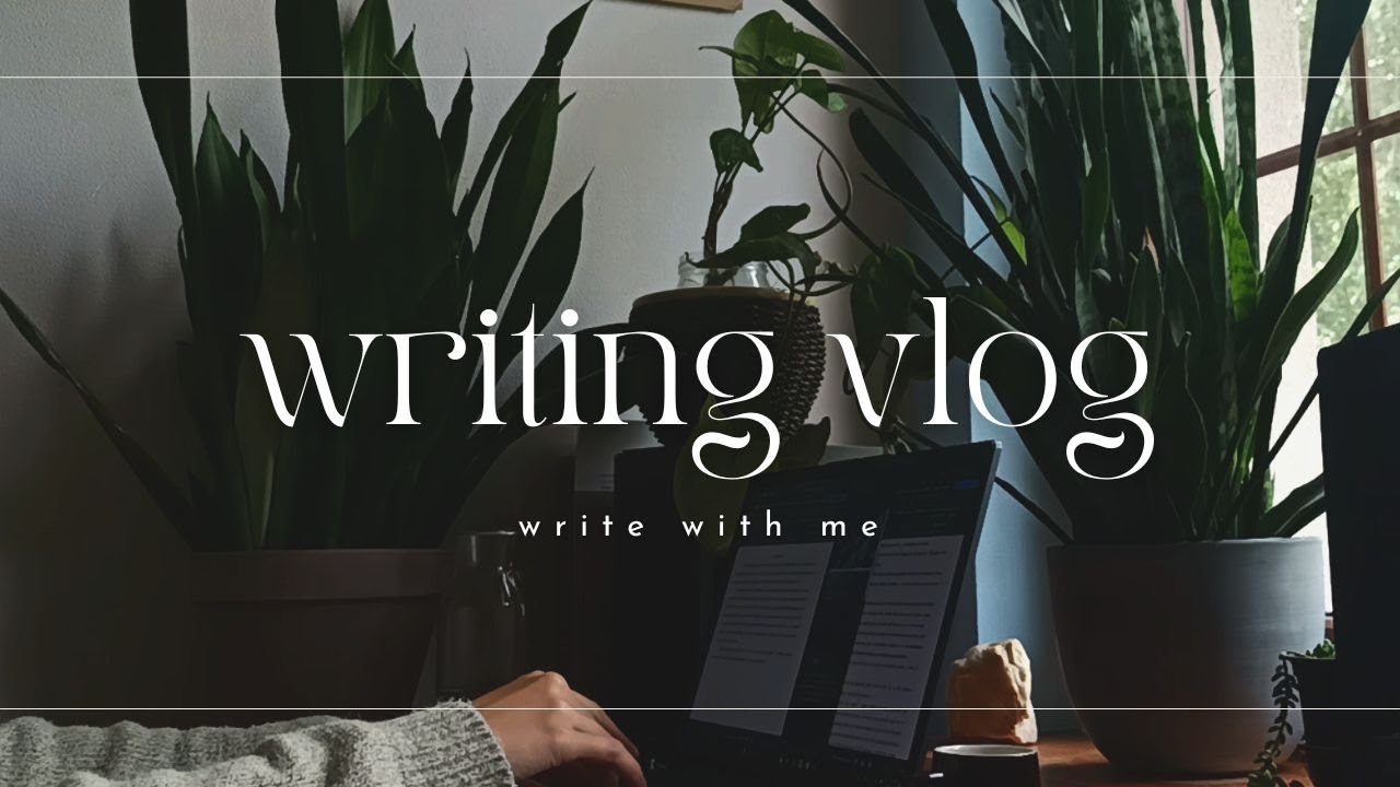 2 Hour Writing Vlog / Writing In Real Time, Rain Sound, No breaks, No ...