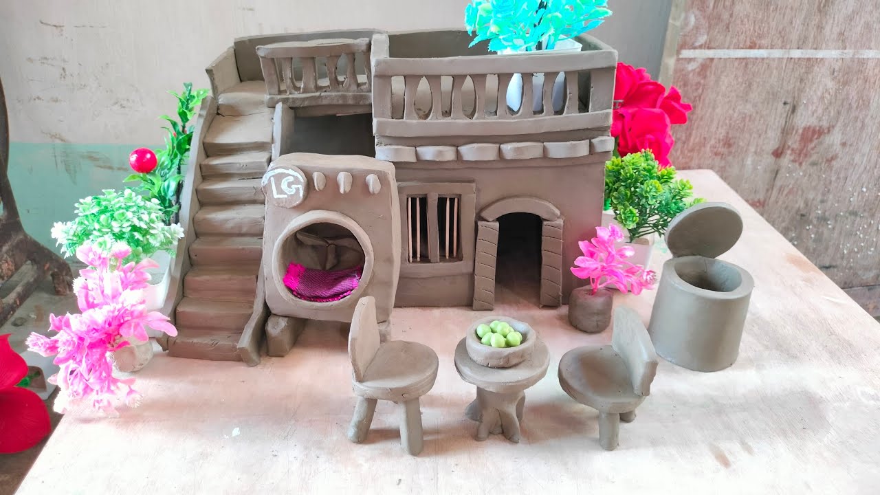 build most modern miniature clay house with national amazing clay house ...