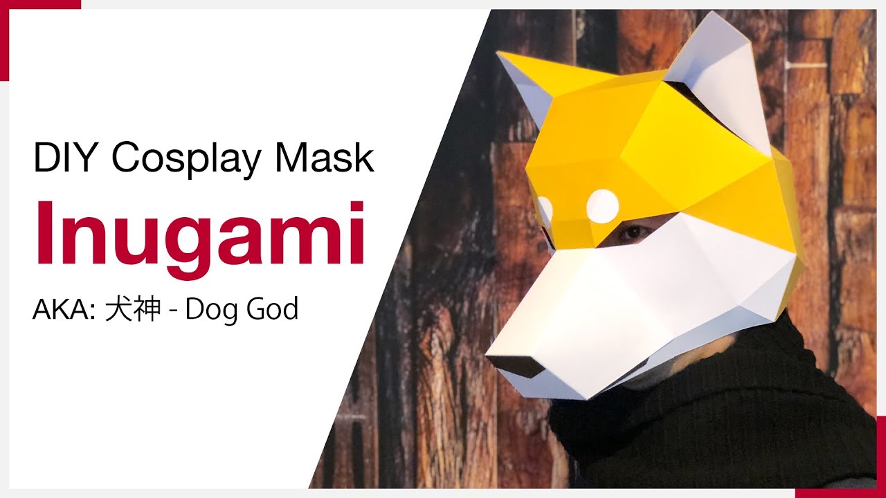 How to Make a Dog Mask | Inugami - Shiba Inu - YouTube