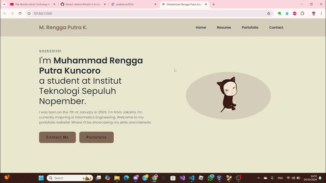 ETS PWEB E (MUHAMMAD RENGGA PUTRA KUNCORO) - YouTube