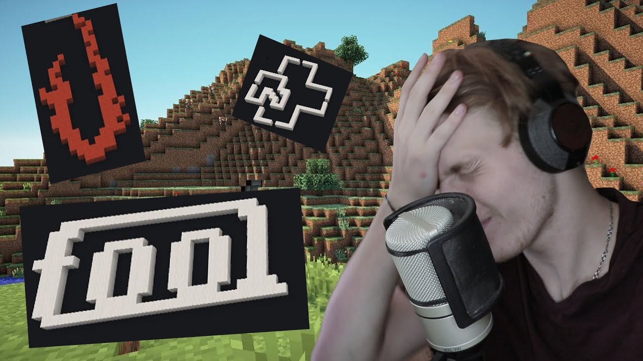 I build metal bands logos in Minecraft - YouTube
