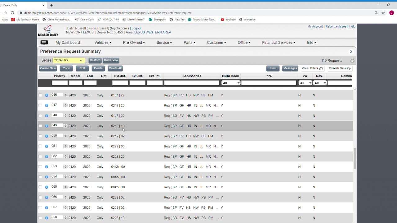 Dealer Daily - Preference Request - Build Book - YouTube