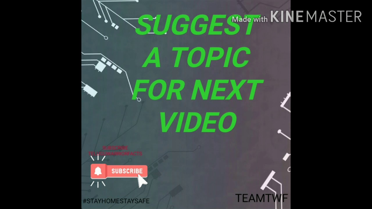 Suggest a topic in comment section - YouTube