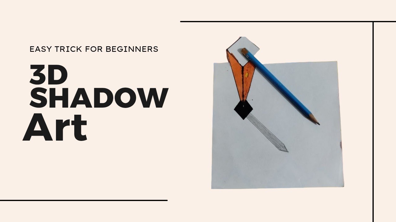 3d SHADOW ART | EASY 3d DRAWING TUTORIAL FOR BEGINNERS #3d #drawing # ...