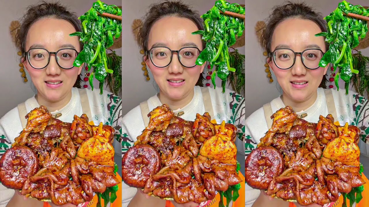 Today we have large intestine, circle intestine, chicken leg 🍗 lucky ...