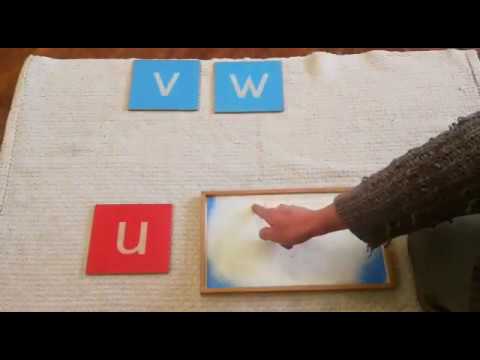 Montessori Language - Introducing formation of letters using sandpaper ...