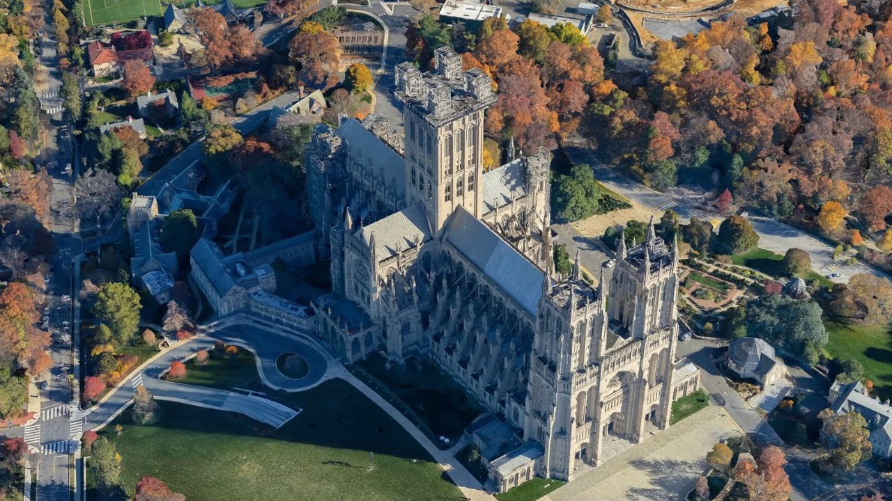 NATIONAL CATHEDRAL WASHINGTON DC| 4k View | World Drone Tour | Google ...