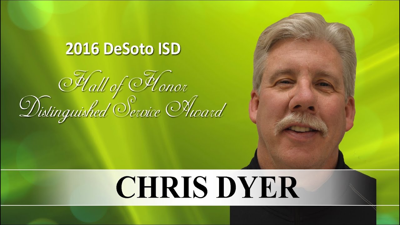 Chris Dyer Enters the DeSoto ISD Hall of Honor - YouTube