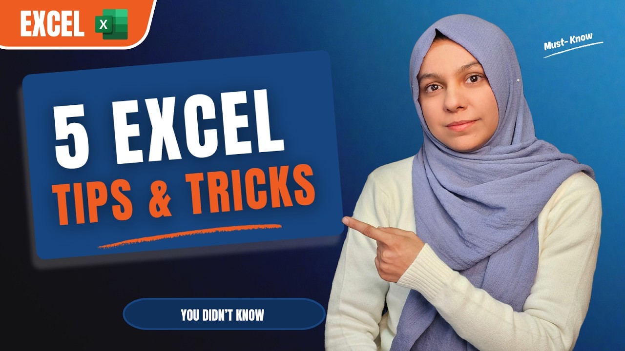 Top 5 Excel Tips and Tricks Everyone Should Know | Excel - YouTube