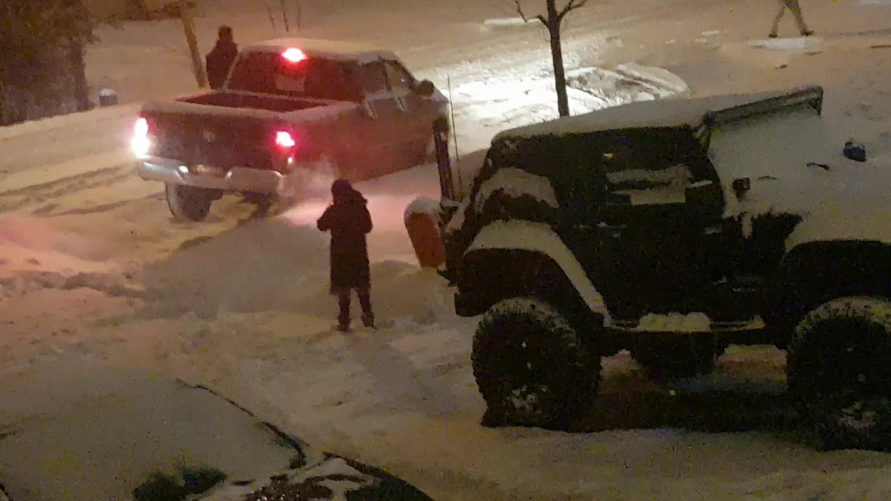 Power of Dodge RAM 1500 in Snow Storm - YouTube