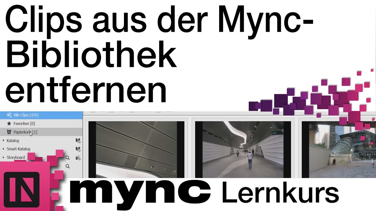 Mync Lernkurs - Clips aus der Mync-Bibliothek entfernen - YouTube