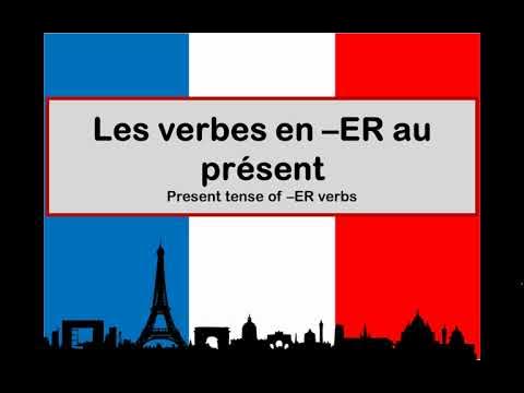Verbs in -ER in the present tense - YouTube