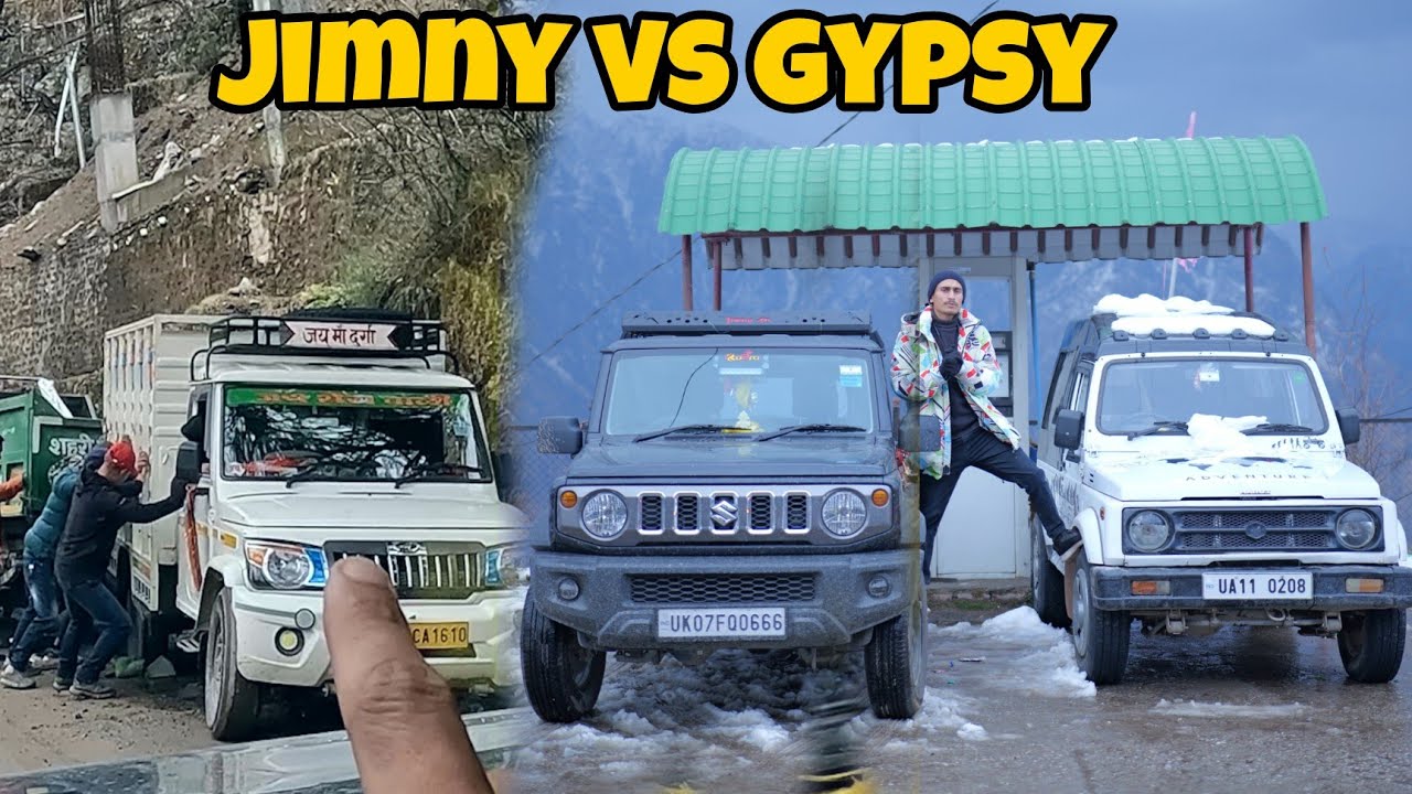 Jimny vs Gypsy | Auli jate Huwe Fas Gayi Gadi || Snow Test in Auli ...