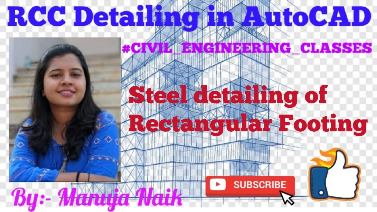 How to do Steel Detailing of Rectangular Footing - YouTube