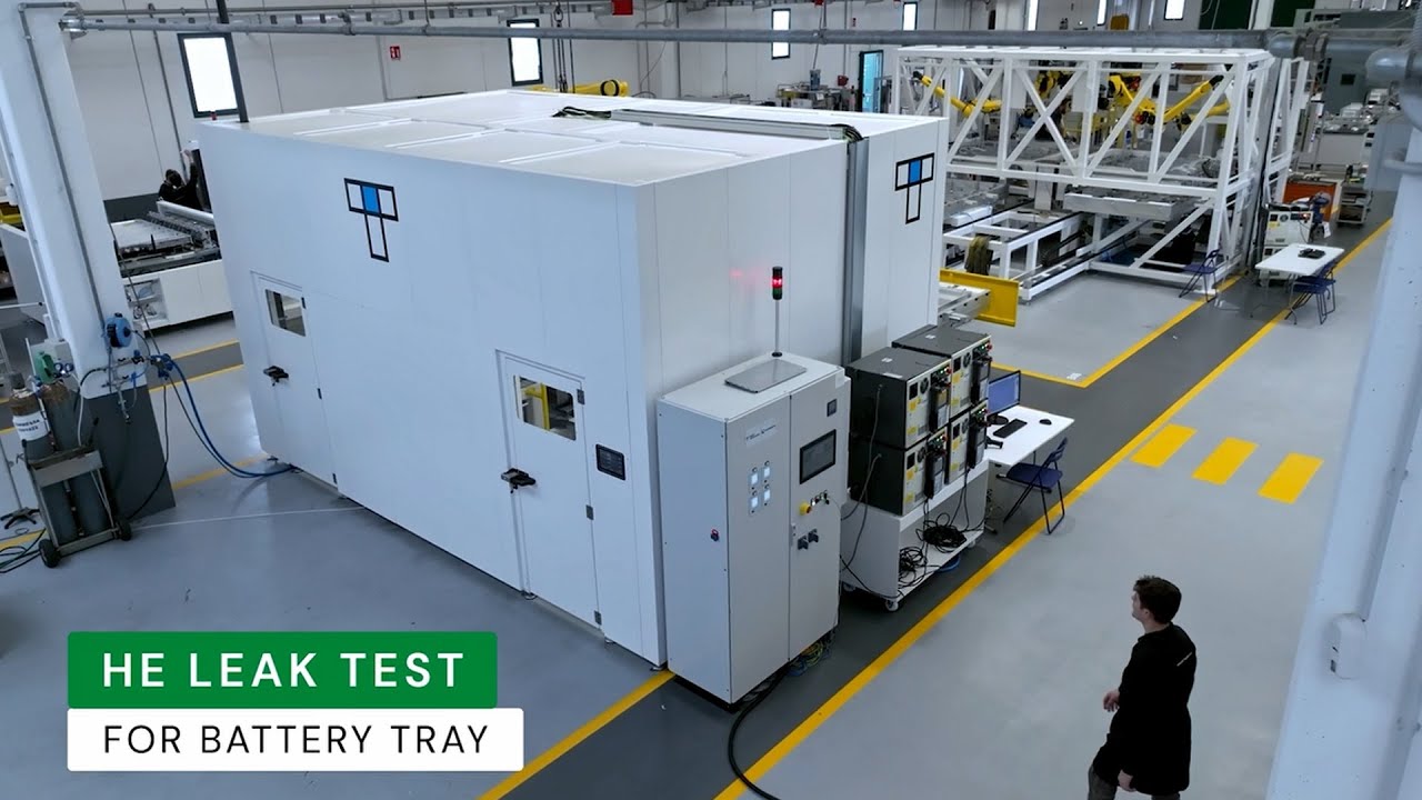 Helium Leak test bench for Battery tray - YouTube