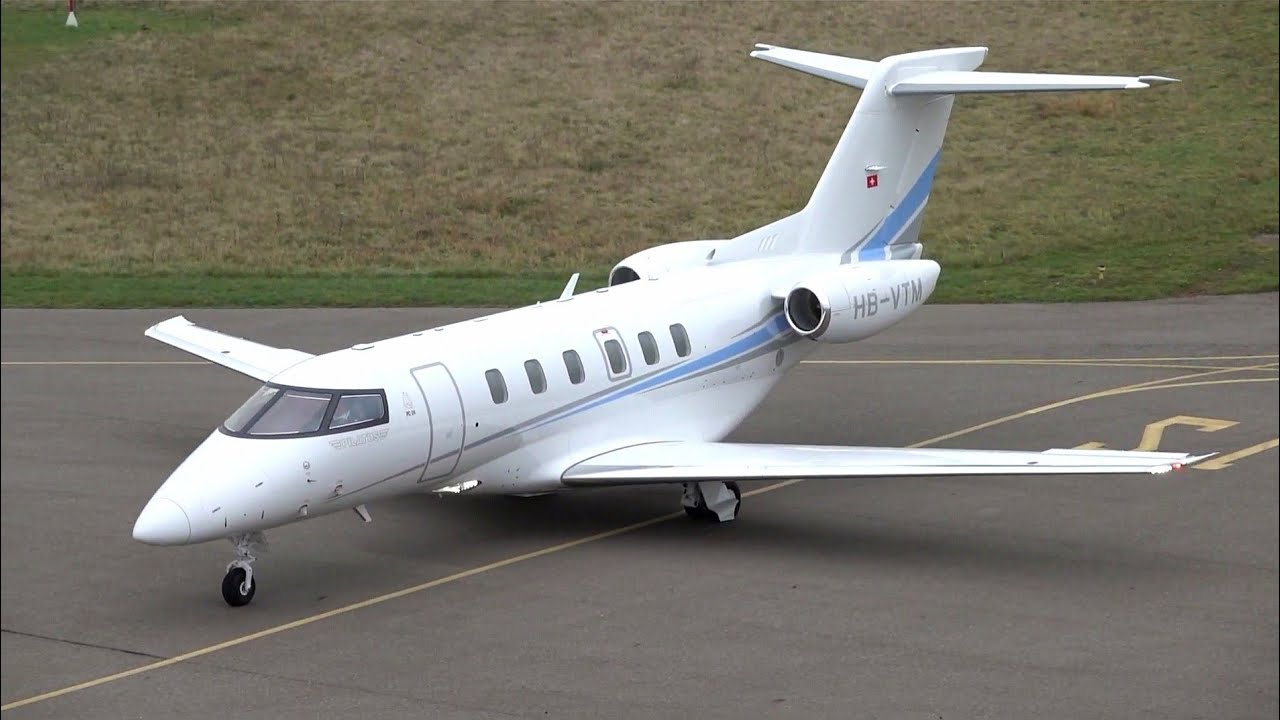Pilatus PC-24 The Super Versatile Jet | HB-VTM | Landing, Startup and ...
