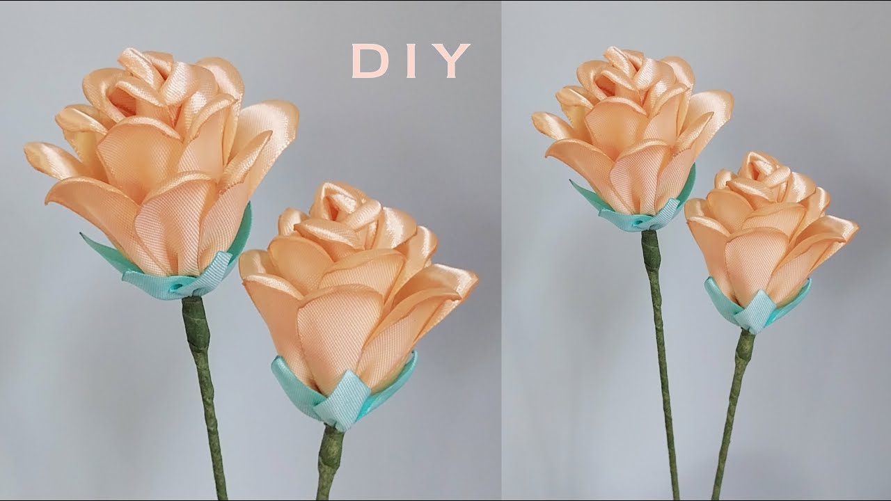 Whole Ribbon Rose - Ribbon Flowers - How to make an easy ribbon rose ...