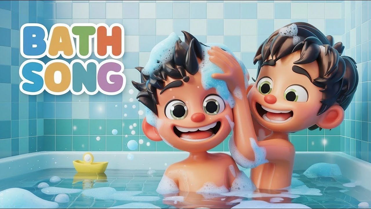 Bath Song | Fun & Bubbly Nursery Rhymes - YouTube