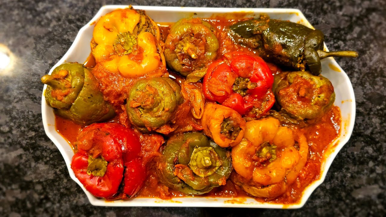 How to Make the best stuffed bell peppers ever (Yamista, Dolmeh, Dolma ...