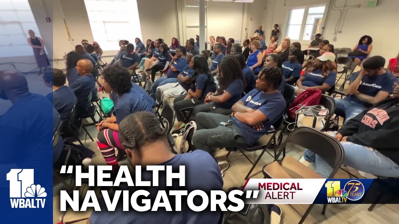 Baltimore group swears in newest 'community health navigators' - YouTube