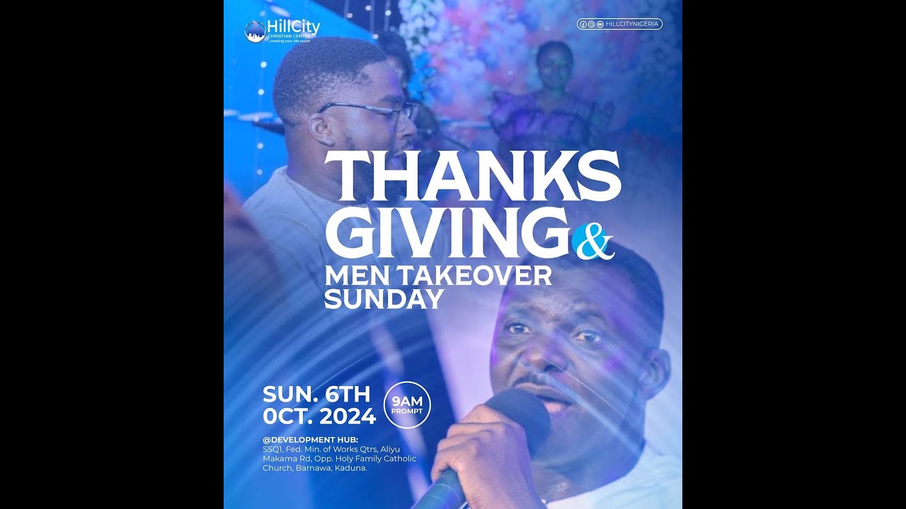 HCC THANKSGIVING AND MEN TAKEOVER SERVICE - 6TH OCTOBER, 2024 - YouTube