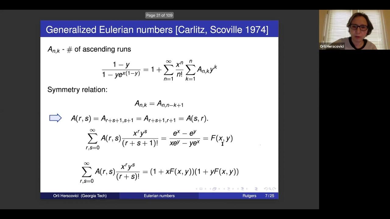Combinatorics behind the degenerate Eulerian numbers - YouTube