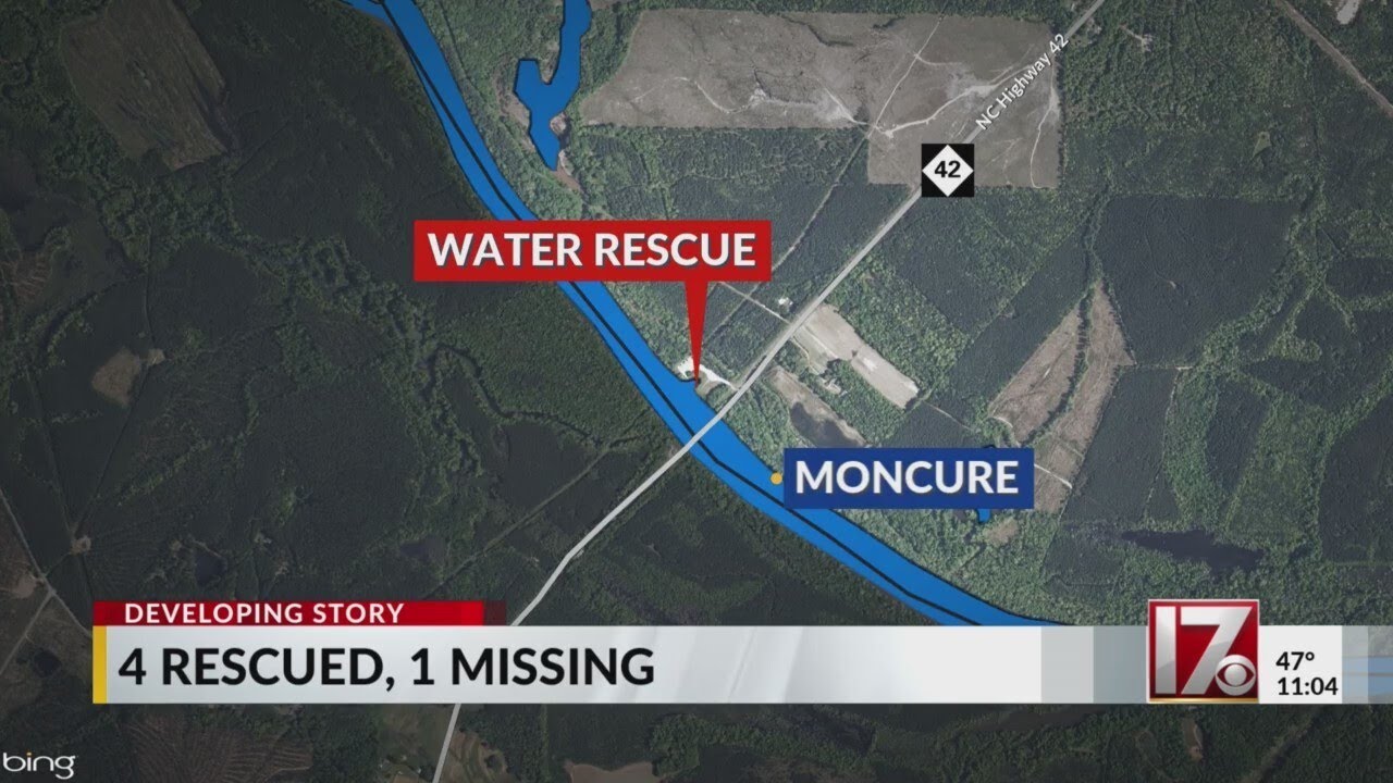 1 still missing in Cape Fear River after 4 saved in Moncure water ...