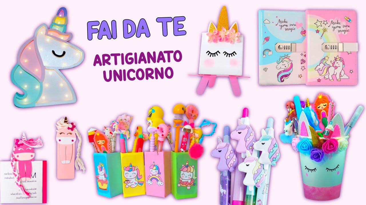 10 LAVORETTI FAI DA TE CON GLI UNICORNI - MATERIALE SCOLASTICO PER ...