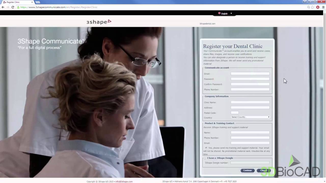 3D BioCAD - How to Register Your Clinic on the 3Shape Communicate ...