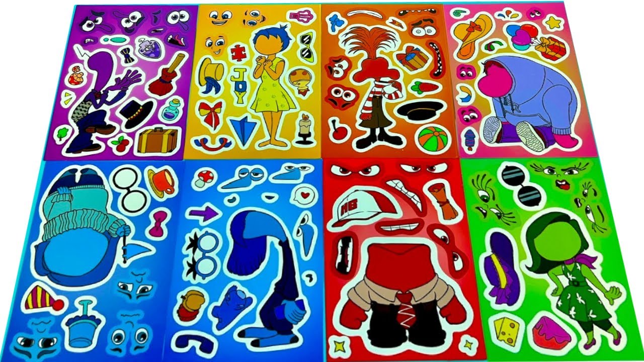 [Paper DIY] Making Inside Out 2 Movie DIY Face Sticker Book with Joy ...