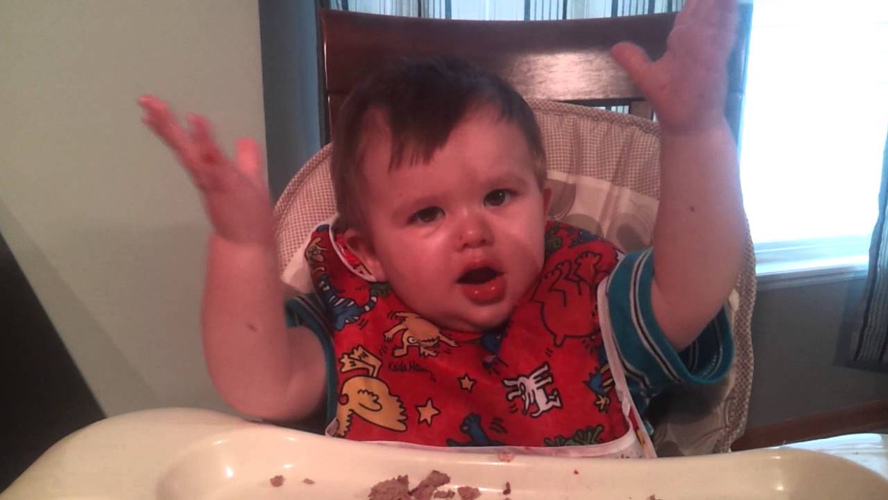 Carson clapping...finally! (51 weeks) - YouTube