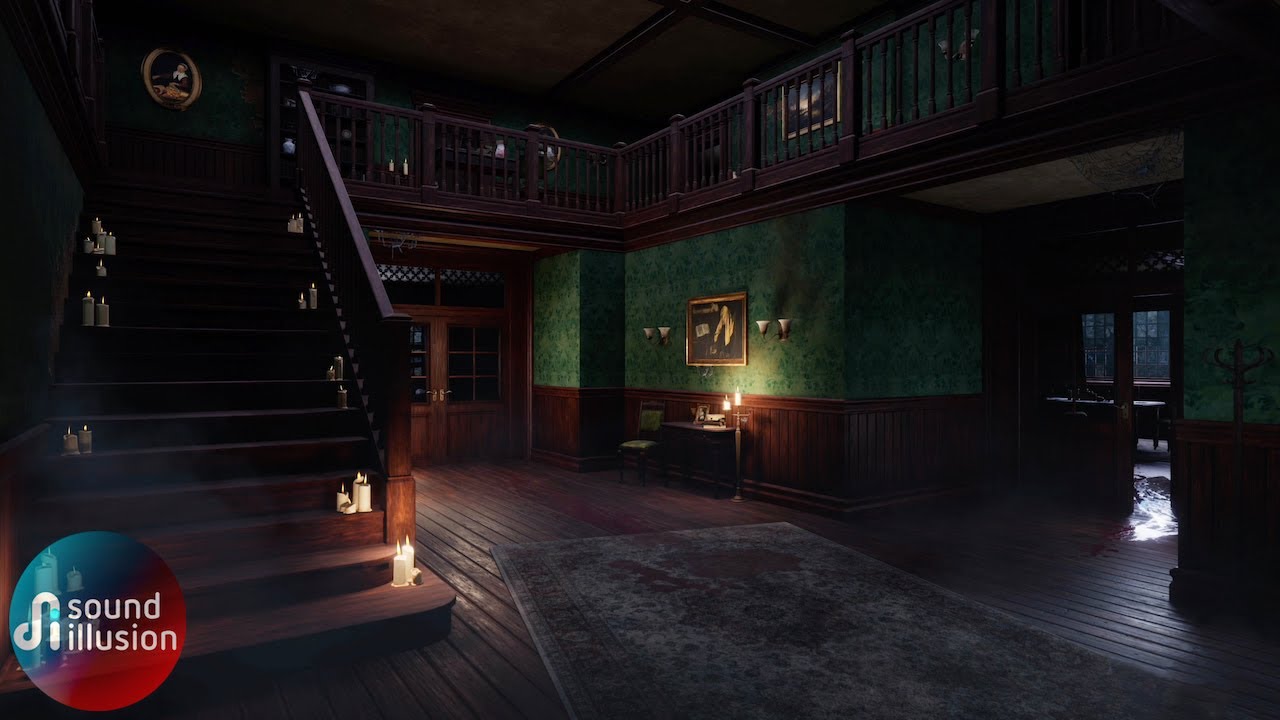 Night In A Haunted House | Scary Halloween Horror Ambience - YouTube