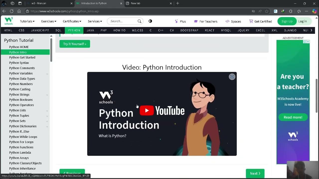 Pengenalan Python 1 PBO_E1E123009_MUHAMMAD AL FARIZI RAMADHAN - YouTube