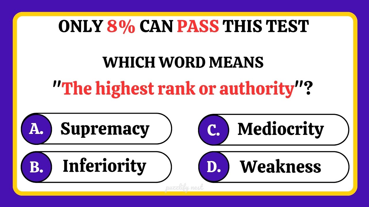 Can You Guess the Right Word? | Fun Vocabulary Trivia Quiz! - YouTube