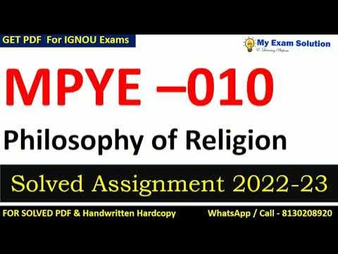 MPYE -010 SOLVED ASSIGNMENT 2022-23 | English Medium | IGNOU Solved Assignment 2022-23 - YouTube