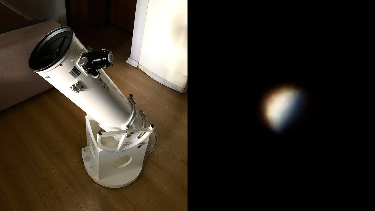 View of Planet Venus through my 8" Dobsonian Telescope! - YouTube
