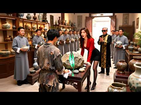 美女總裁把窮小伙撿回家當雜役，不料他竟是絕世鑒寶天才！靠逆天神眼幫她橫掃鑒寶賽場，重振家族總裁當場獻吻報答！#短劇 #短劇全集 #短劇推薦