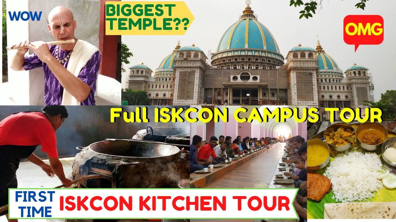 First Time ISKCON KITCHEN Tour | Bike Trip to ISKCON Mayapur | One day ...