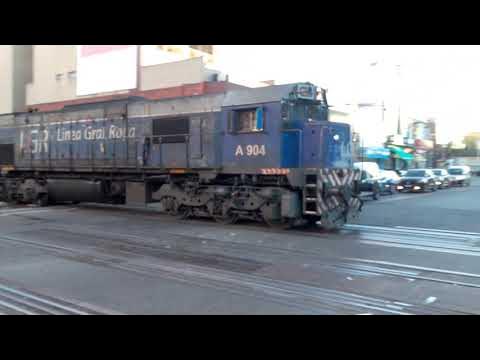 GM GT-22 CW A904 (ex 9038) con tren de pasajeros Haedo-Temperley de 8.20 saliendo de Haedo - YouTube