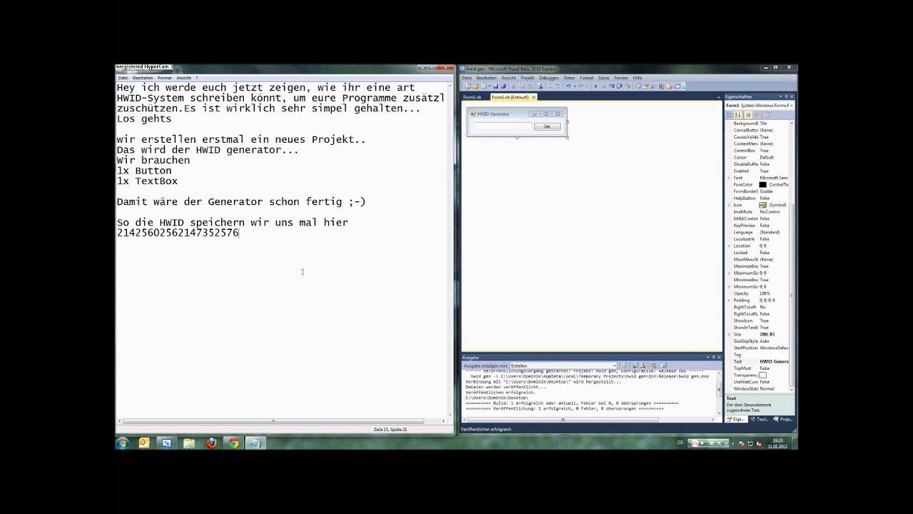 VB.Net Hardware-ID (HWID) System Tutorial [German/Deutsch] - YouTube