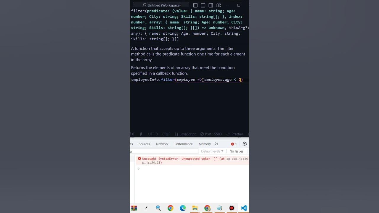 Javascript Code Array Filter Method Array Of Object Youtube