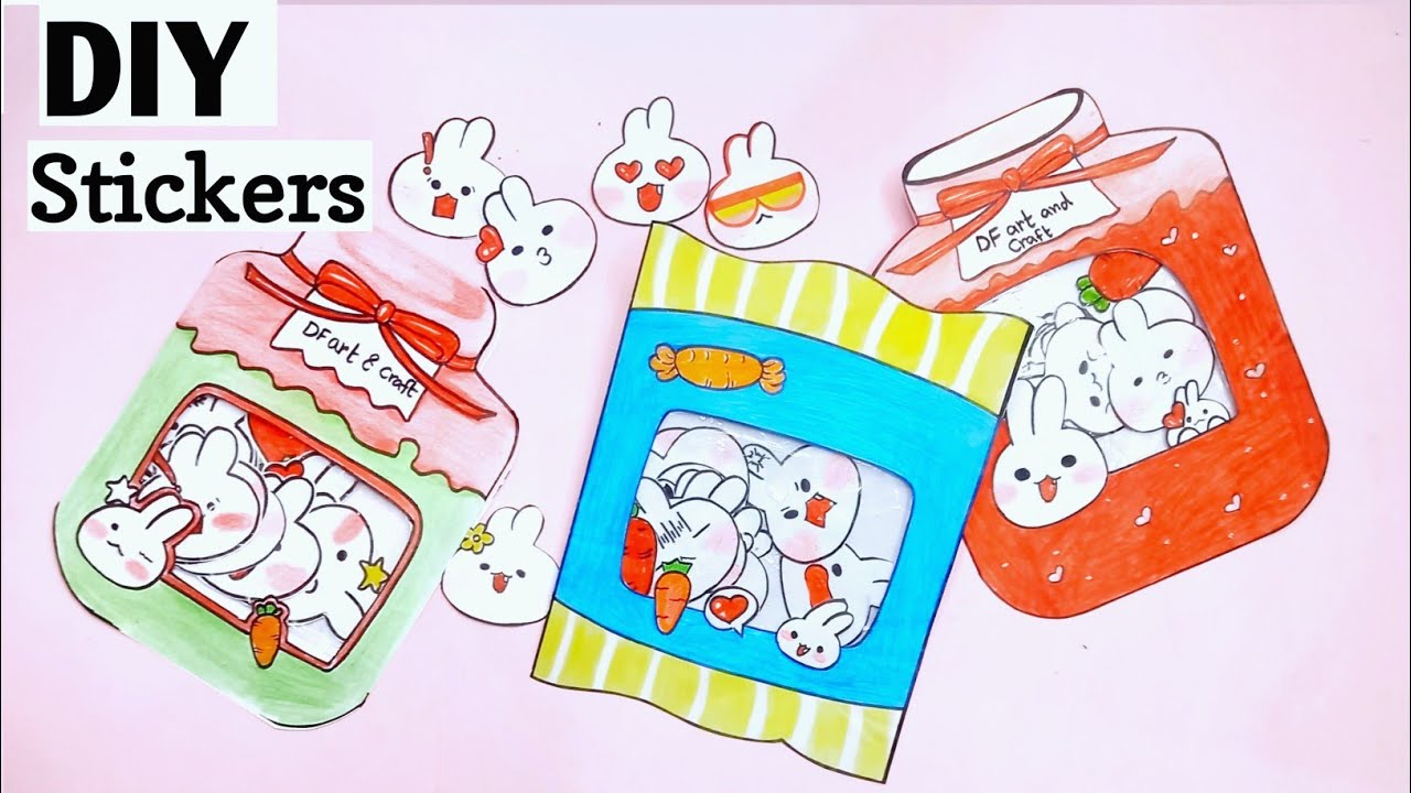 Diy Handmade Stickers / How to make Stickers at home / Making Stickers ...