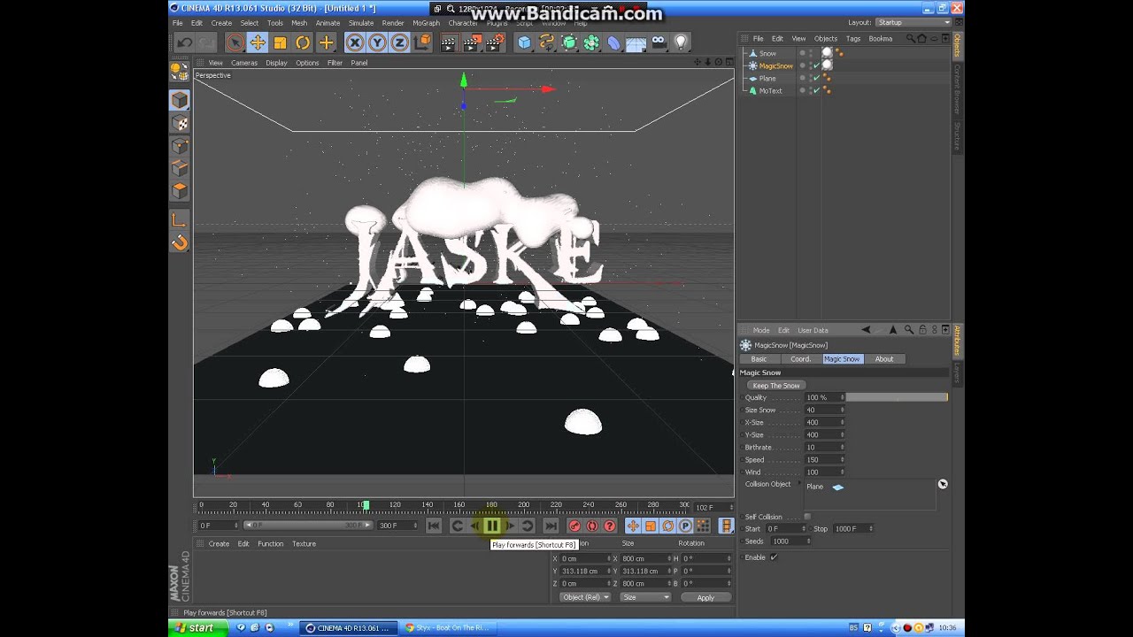 C4D - Magic Snow Efect - YouTube