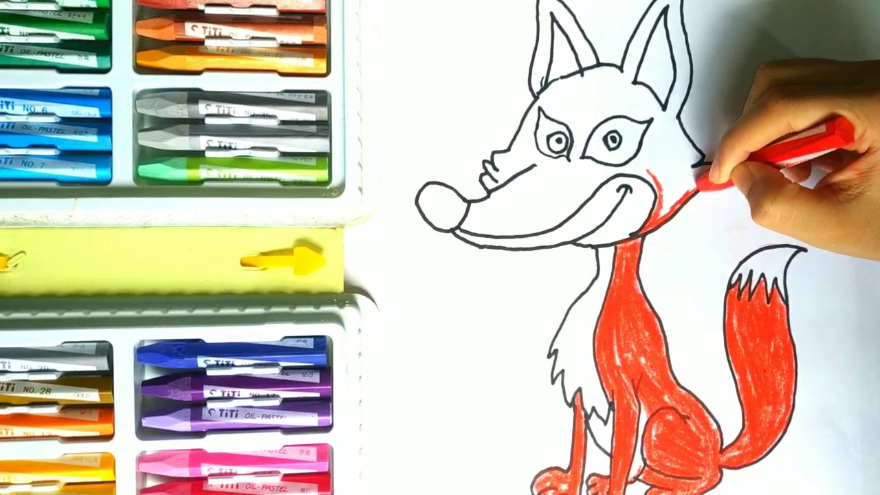 F or Fox drawing and Colorings with music - Zafeer and Aayman - YouTube