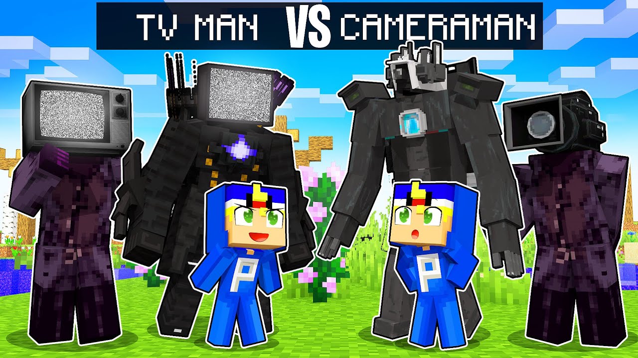 Família do TV MAN vs Família do CAMERAMAN no Minecraft - YouTube