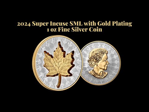2024 Super Incuse Silver Maple Leaf SML 1 oz Fine Silver Coin - Sprott Money Collectibles