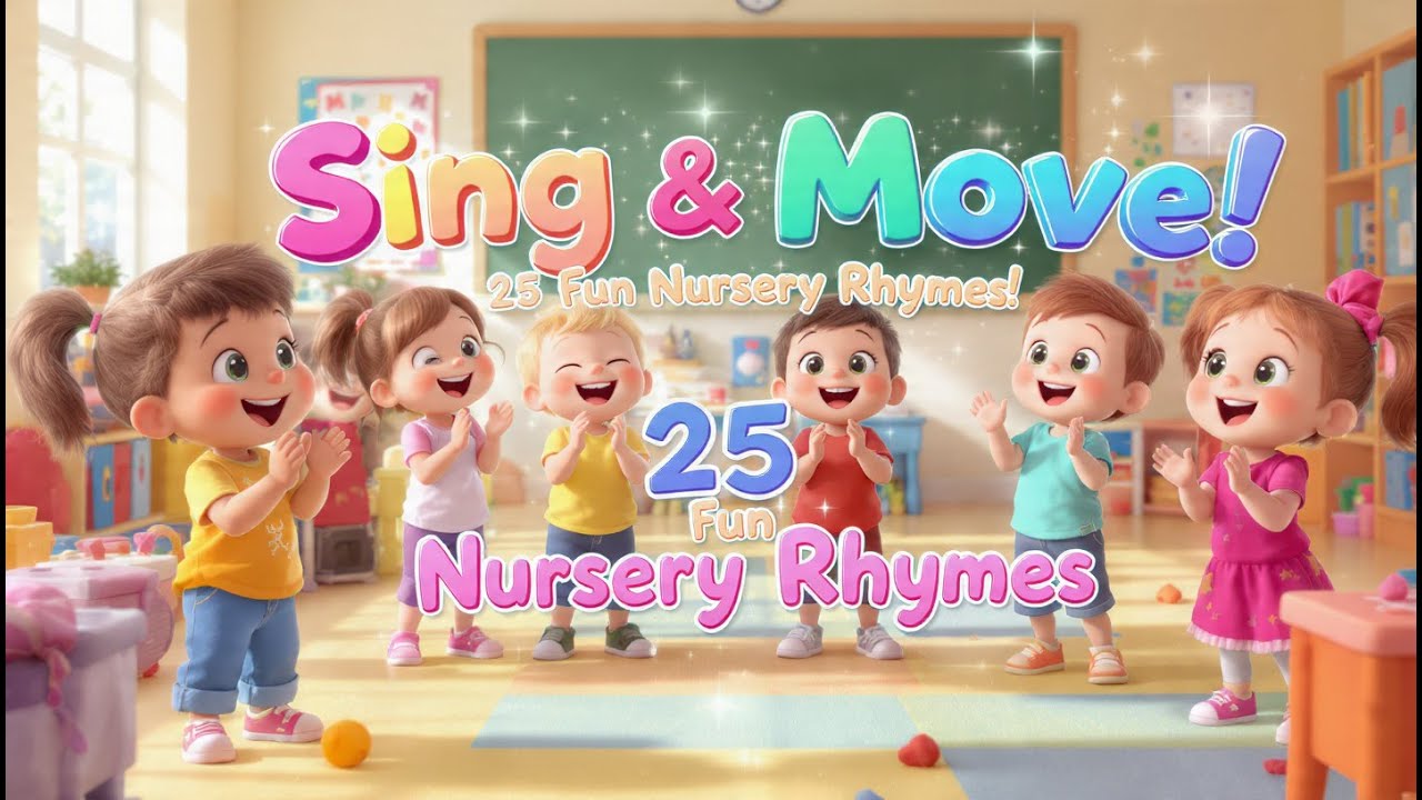 “Fun Kids Nursery Rhymes with Actions | 25 Verses to Sing & Move Along ...