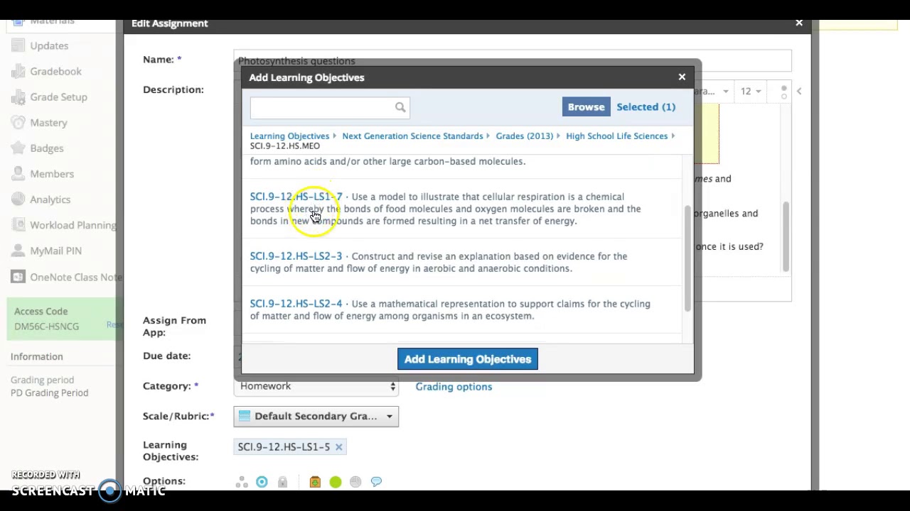 How to align an assignment to standards/learning objectives - YouTube